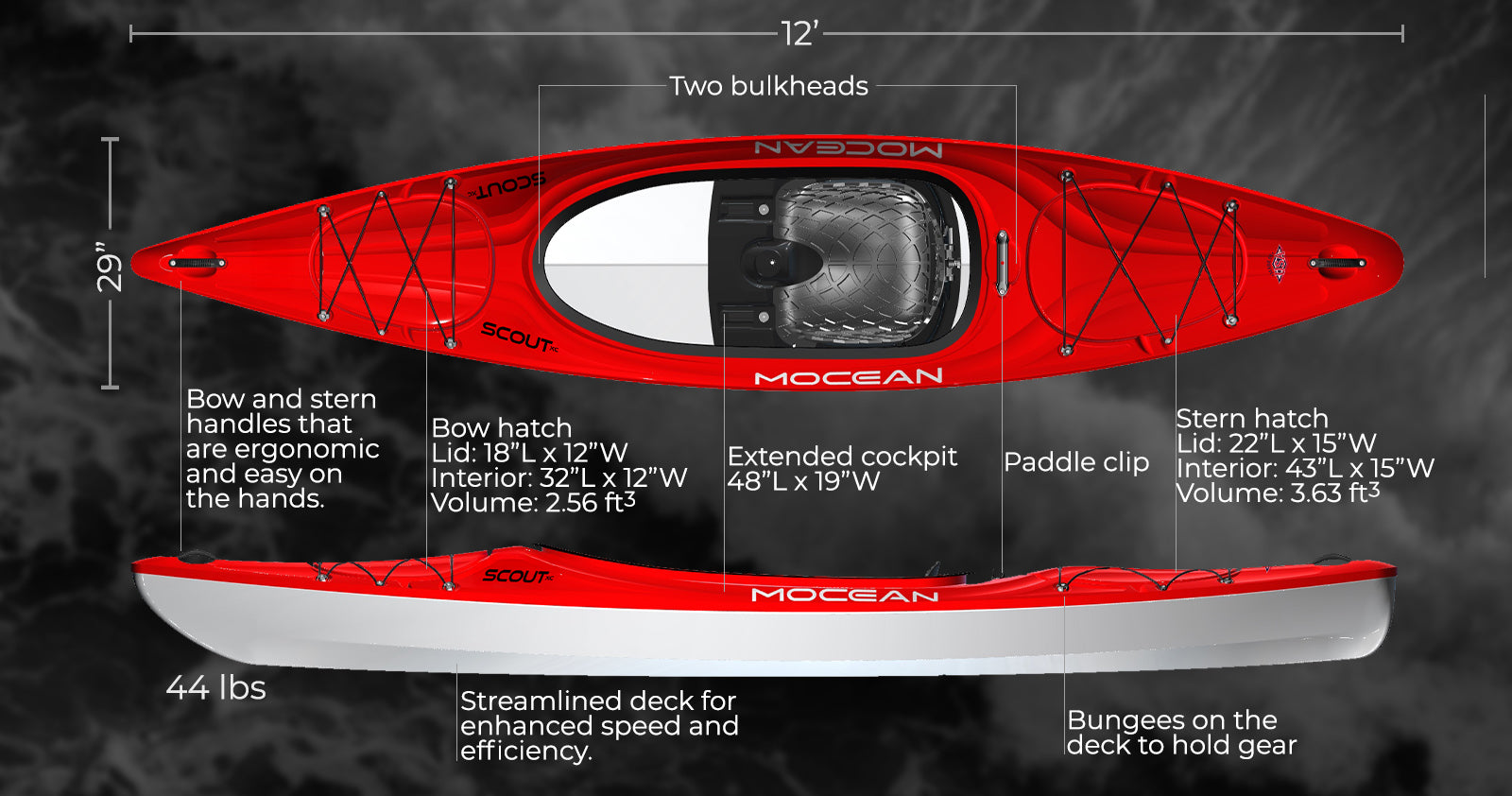 12' Scout XC - Mocean Kayaks and Canoes